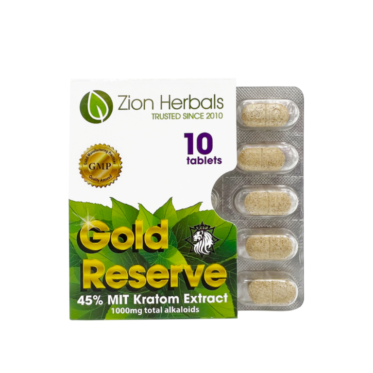 Gold Reserve with 45% MIT Kratom Extract Tablets