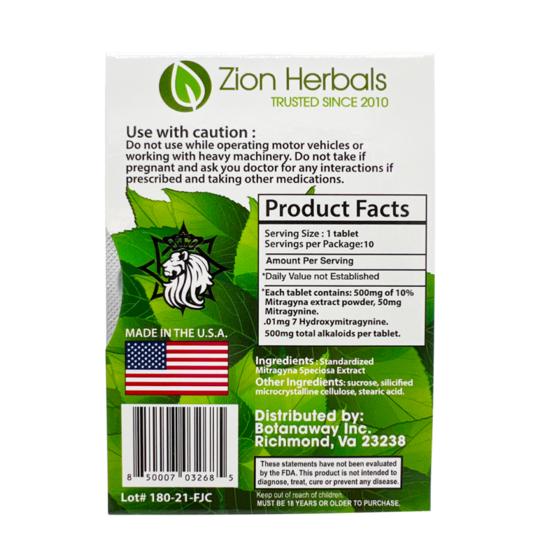 Gold Reserve with 45% MIT Kratom Extract Tablets – Zion Herbals