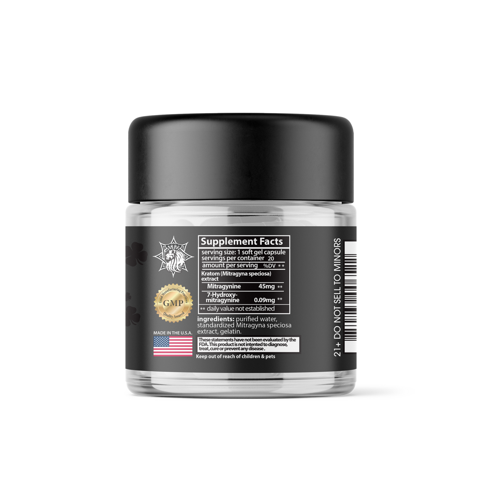 Gold Reserve 20ct with 45% MIT Kratom Soft Gel